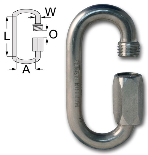 6mm Rapid Link Stainless Steel (Inox) | Baseline Marine Products Ltd